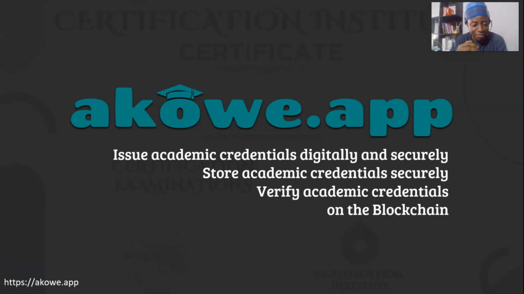 Akowe in the Pitch Room - Founder Institute Africa Showcase - Akowe